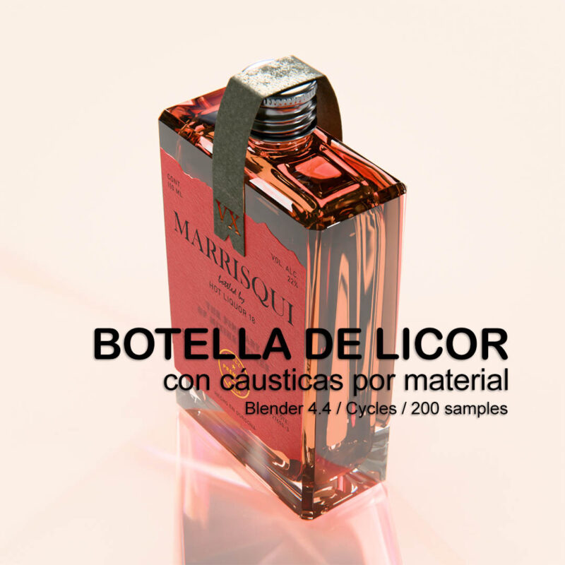 Botella de licor / Modelo 3D